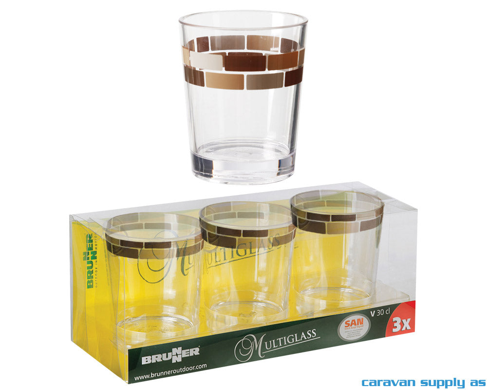 GLASS BRUNNER CHOCOLATE 30CL 3STK – Campingbutikk
