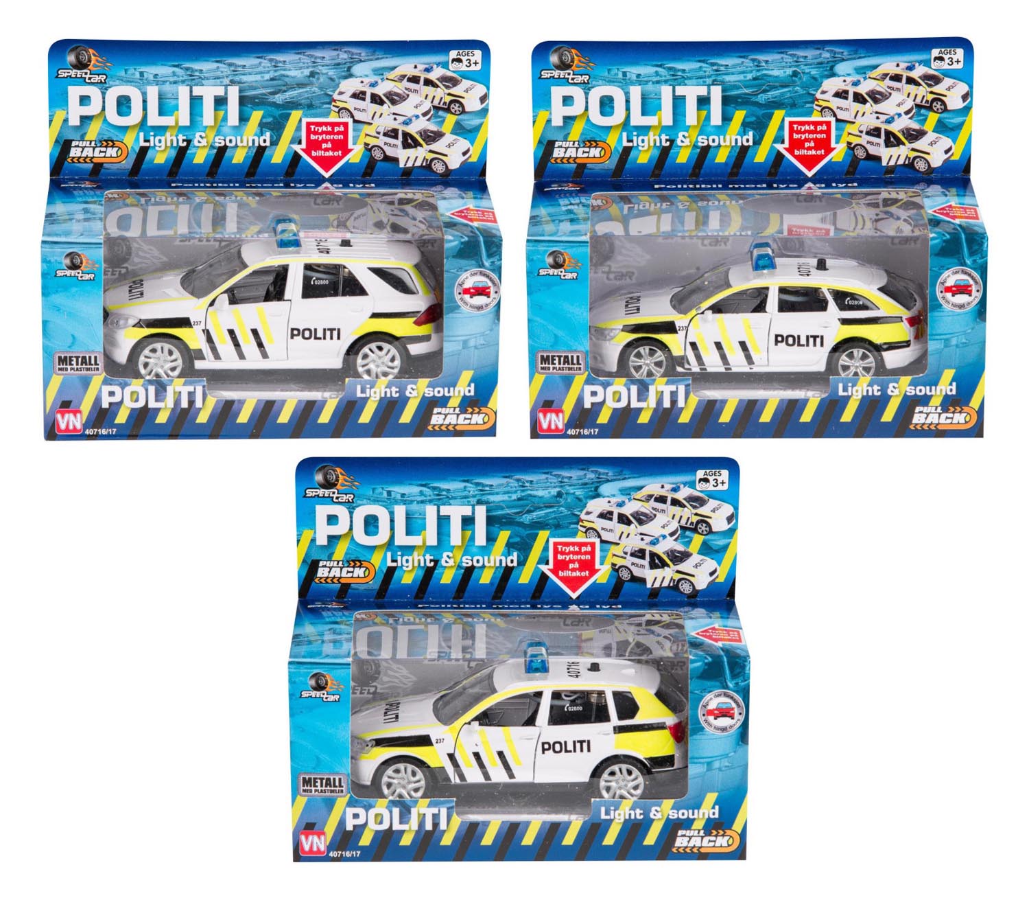 NORSK POLITIBIL LYS&LYD Pris pr. stk - campingbutikk.no